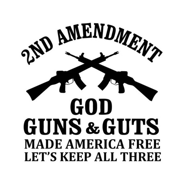 2nd Amendment Made America Free Car Decal - 5" x 5" – PRW