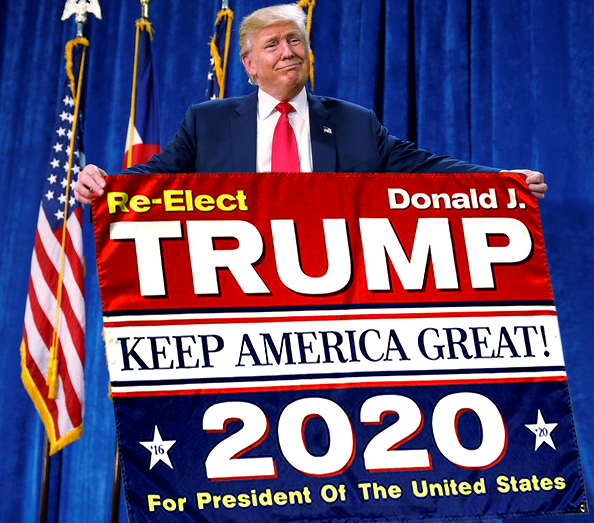 Trump 2020 Flag DJT (V2) - Keep America Great! - 3 ft x 5 ft – PRW